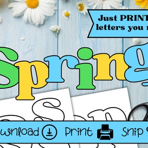 Printable Bulletin Board Letters | 3 Inch & 5 Inch Letter Sets ...
