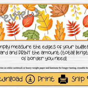 Fall Bulletin Board Border and Orange Letters | Printable Fall ...