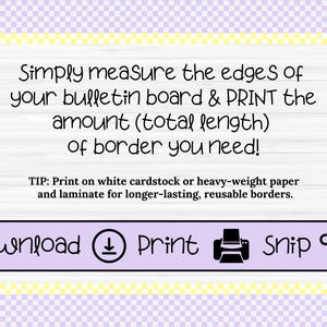 Retro Checkered Bulletin Board Borders | Printable Pastel Trim ...