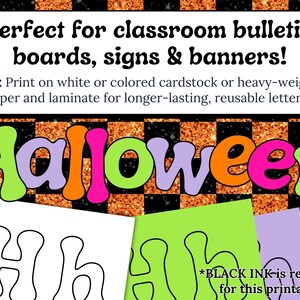 Halloween Letters for Bulletin Board | Fall Wall Display | Silly ...