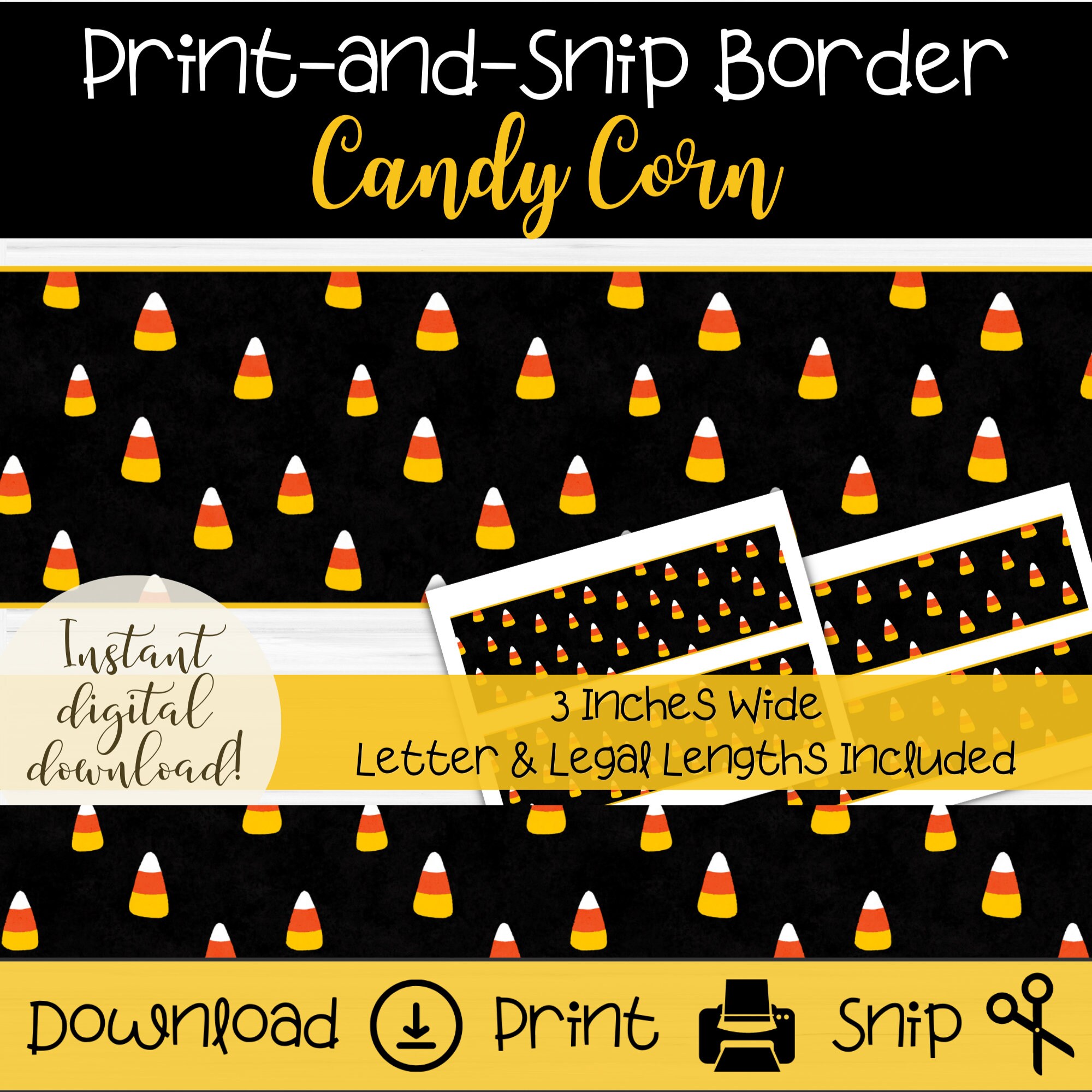 Halloween Candy Corn Border