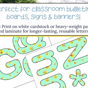 Printable Emoji Faces Classroom Bulletin Board Letters, DIY Signs, and ...