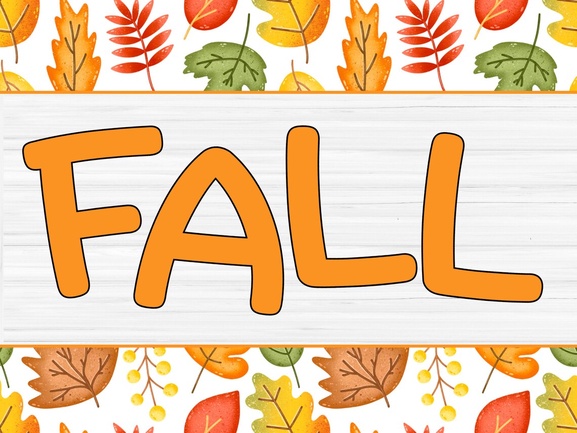 Fall Bulletin Board Border and Orange Letters Printable Fall - Etsy