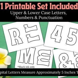 Printable Bulletin Board Letter Set | Tropical Style Font | Hawaiian ...