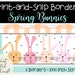 Spring Bunnies and Gingham Bulletin Board Borders, Printable Easter ...