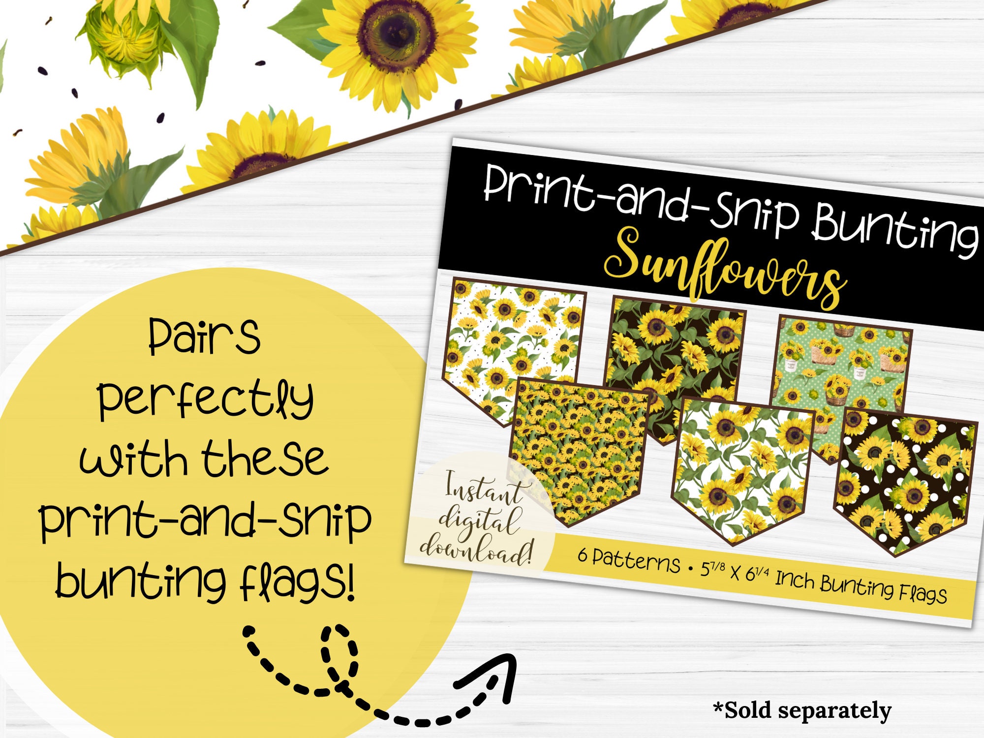 Sunflowers Bulletin Board Border Printable Classroom Board - Etsy