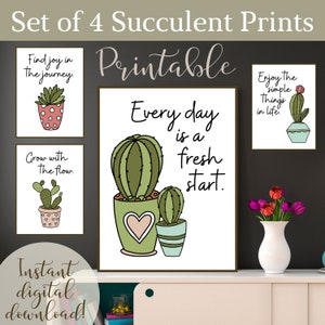 Succulent & Cactus Classroom Posters | Cute Growth Mindset Sayings ...