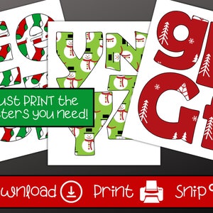 Printable Christmas Holiday Themed Letters for Festive Classroom ...