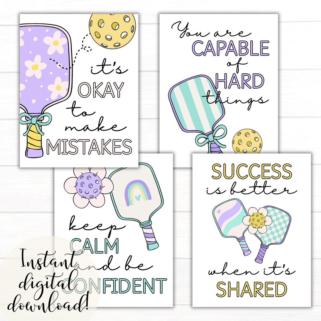 Pickleball Theme Classroom Posters | Cute Class Wall Decor | Trendy ...