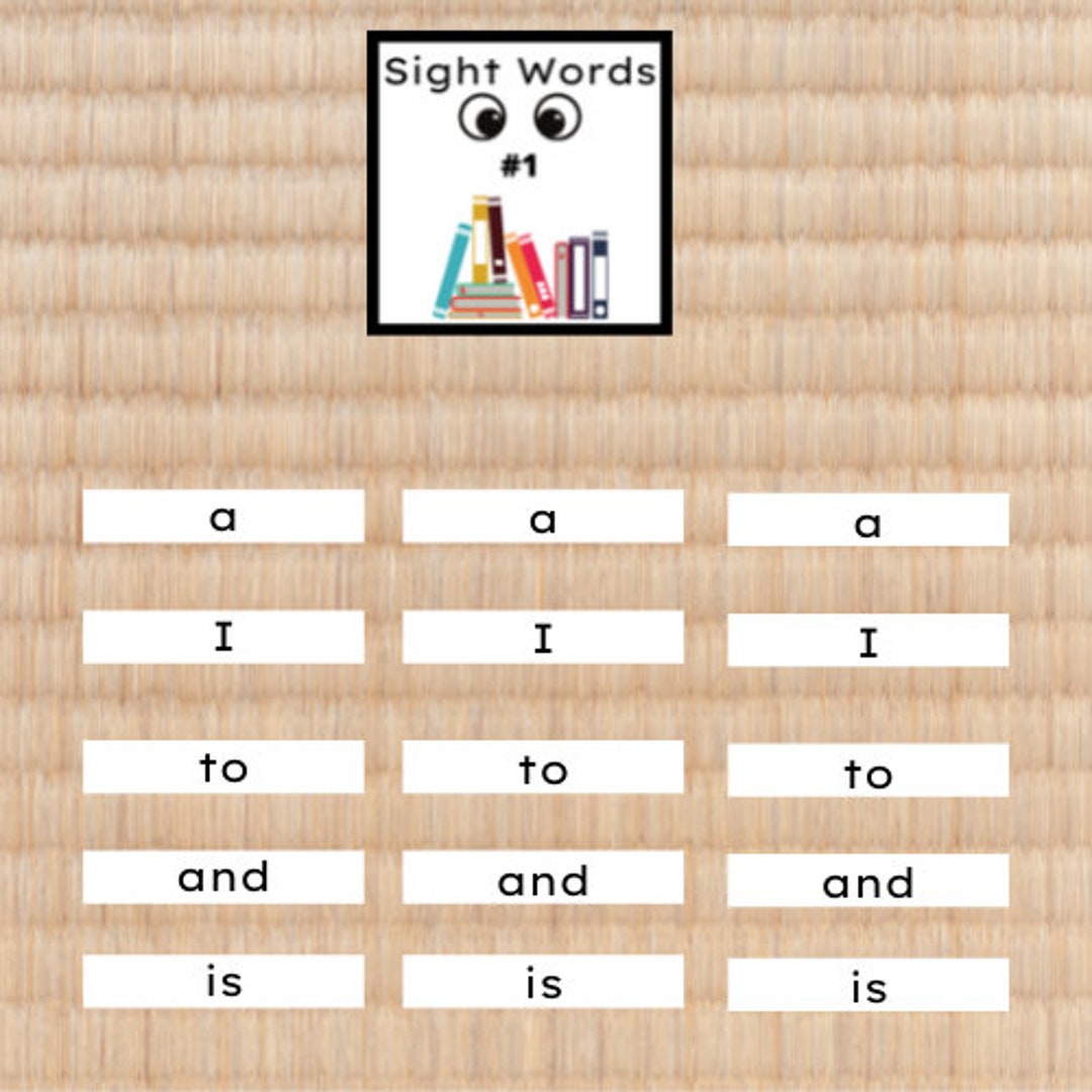 Montessori Sight Word Game - Etsy