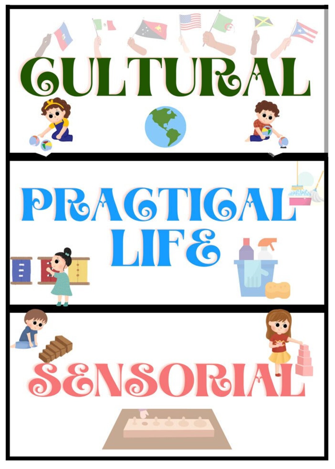 Montessori Classroom Subject Labels - Etsy