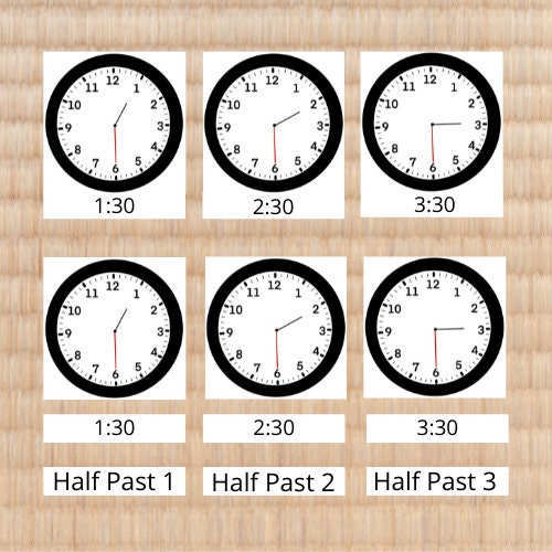 Montessori Clock Cards - Etsy