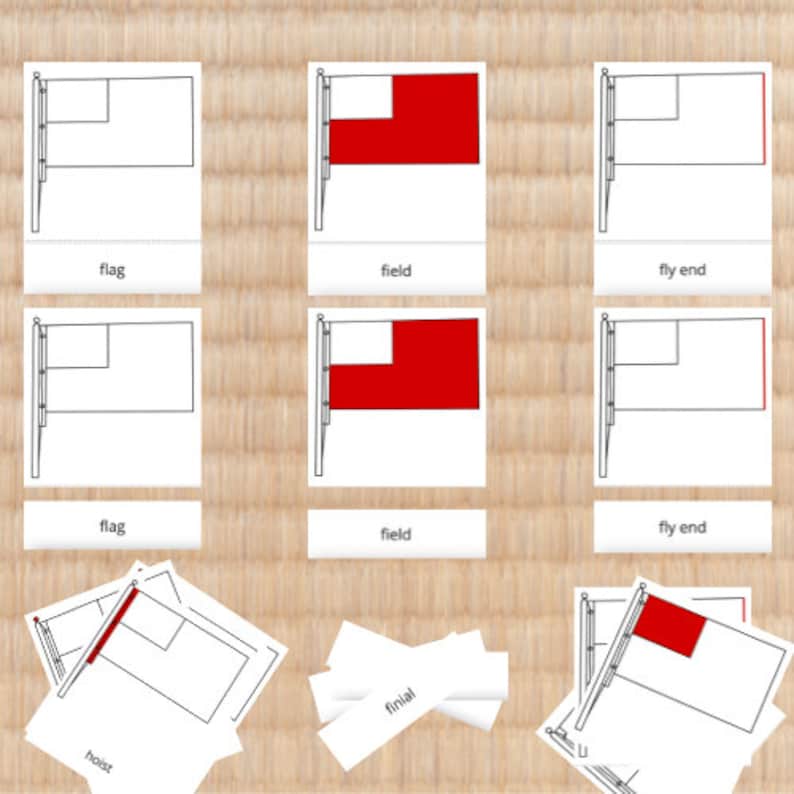 Parts of the Flag Nomenclature Cards - Etsy