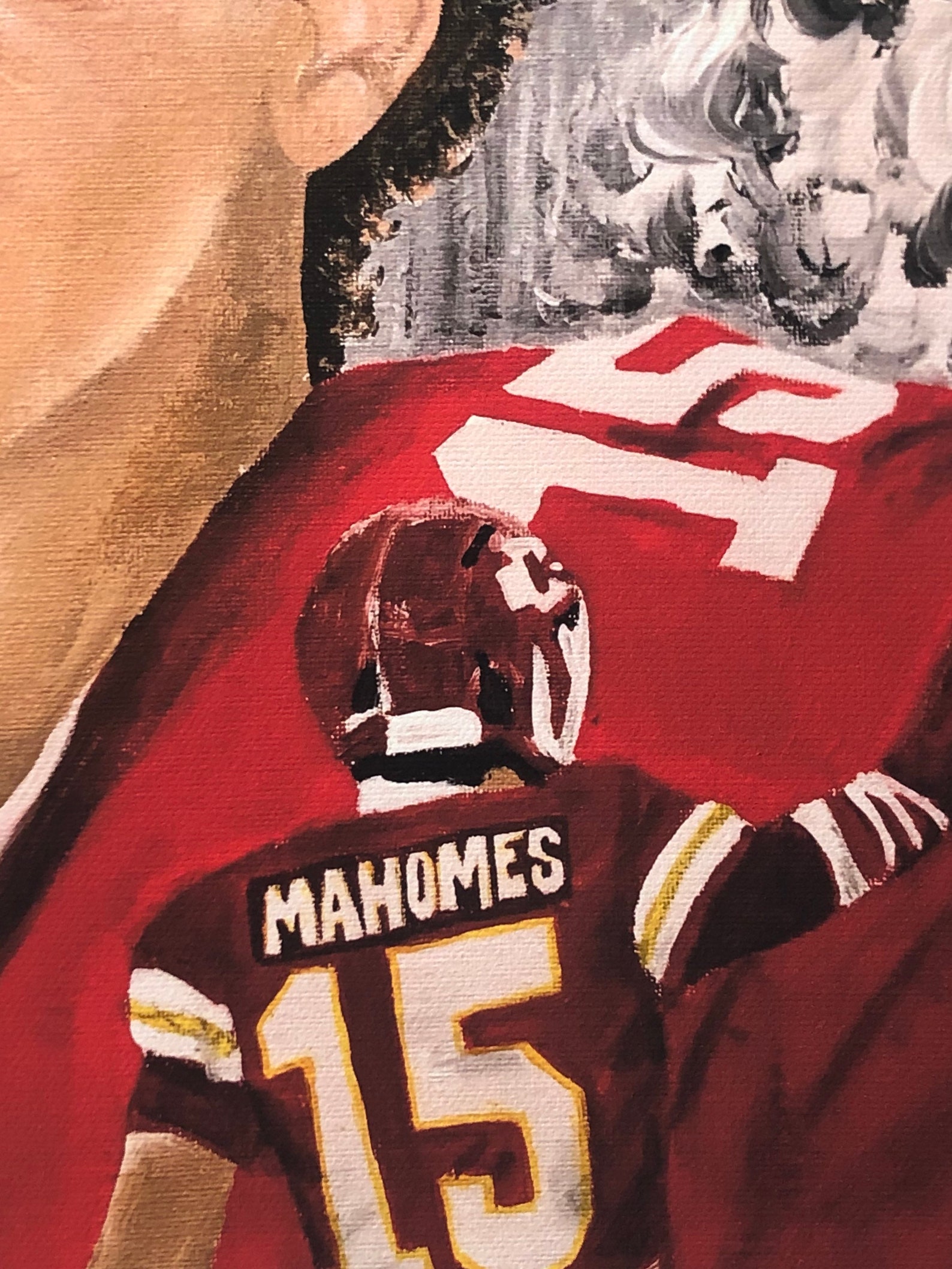 Patrick Mahomes Acrylic Painting Print on Canvas - Etsy