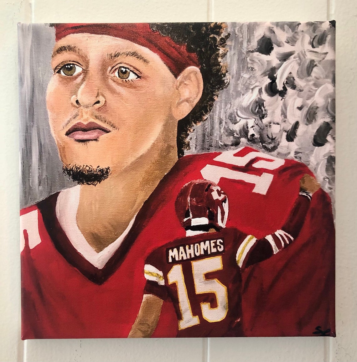 Patrick Mahomes Acrylic Painting Print on Canvas - Etsy