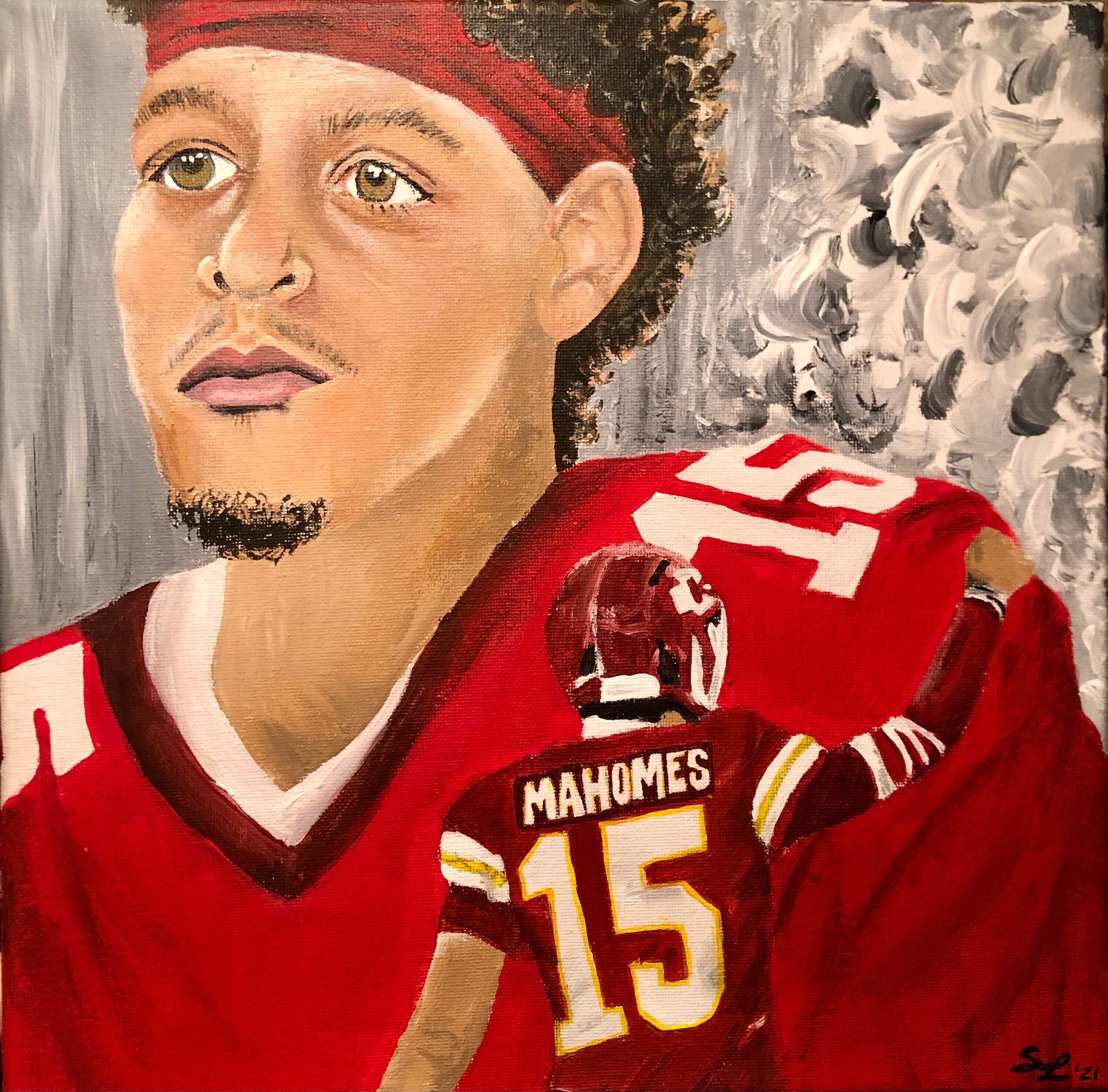 Patrick Mahomes Acrylic Painting Print on Canvas - Etsy
