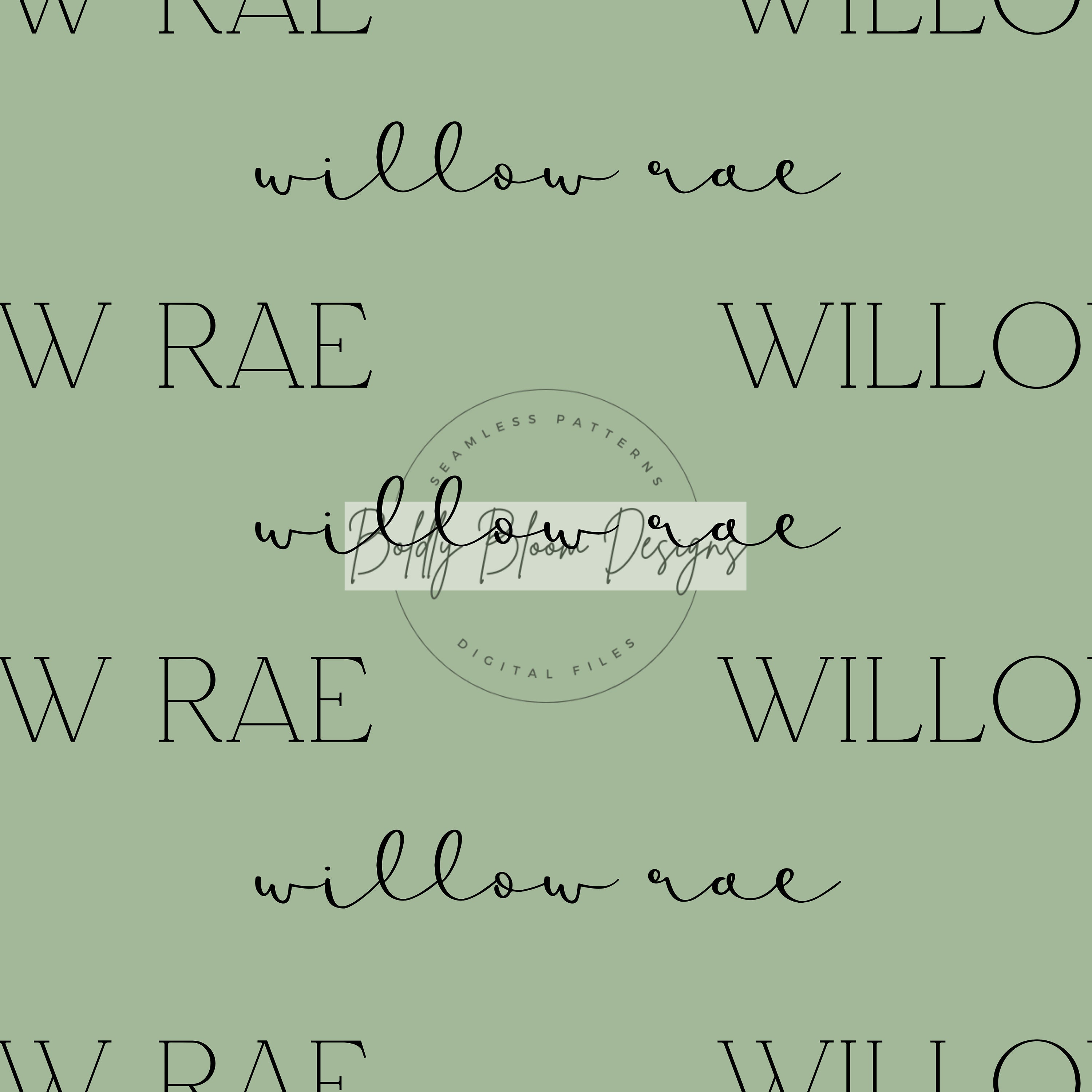 Custom First and Middle Name File, Personalized Name Seamless Pattern ...