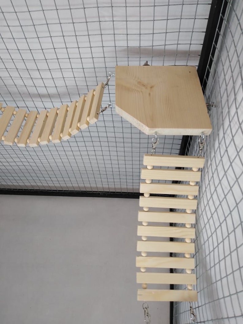 Chinchilla Bridge Rat Cage Accessories Wood Rat Ladder - Etsy