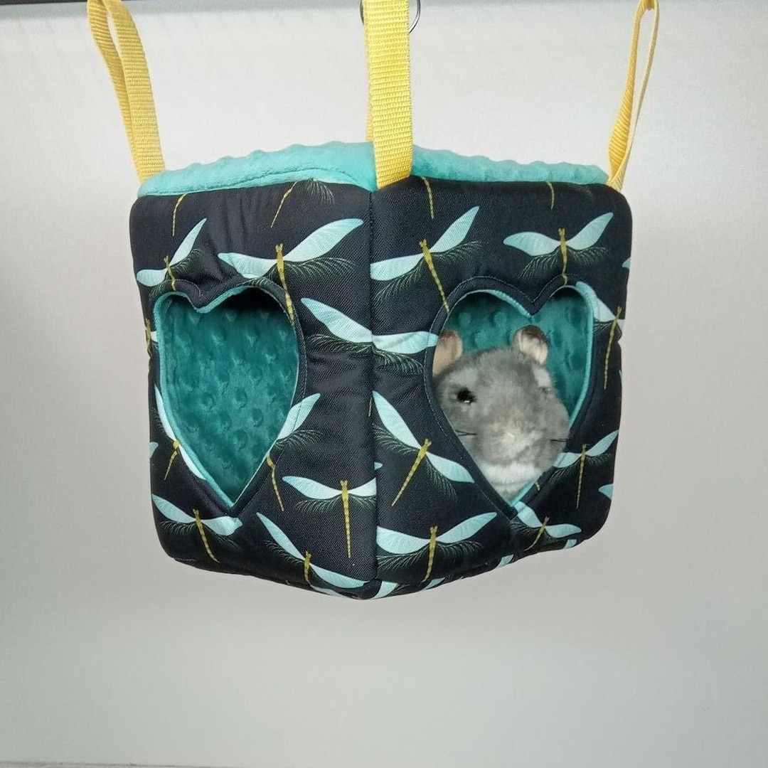 Cozy Fleece Cube Hammock Hideout for Small Pets – Rat, Ferret ...