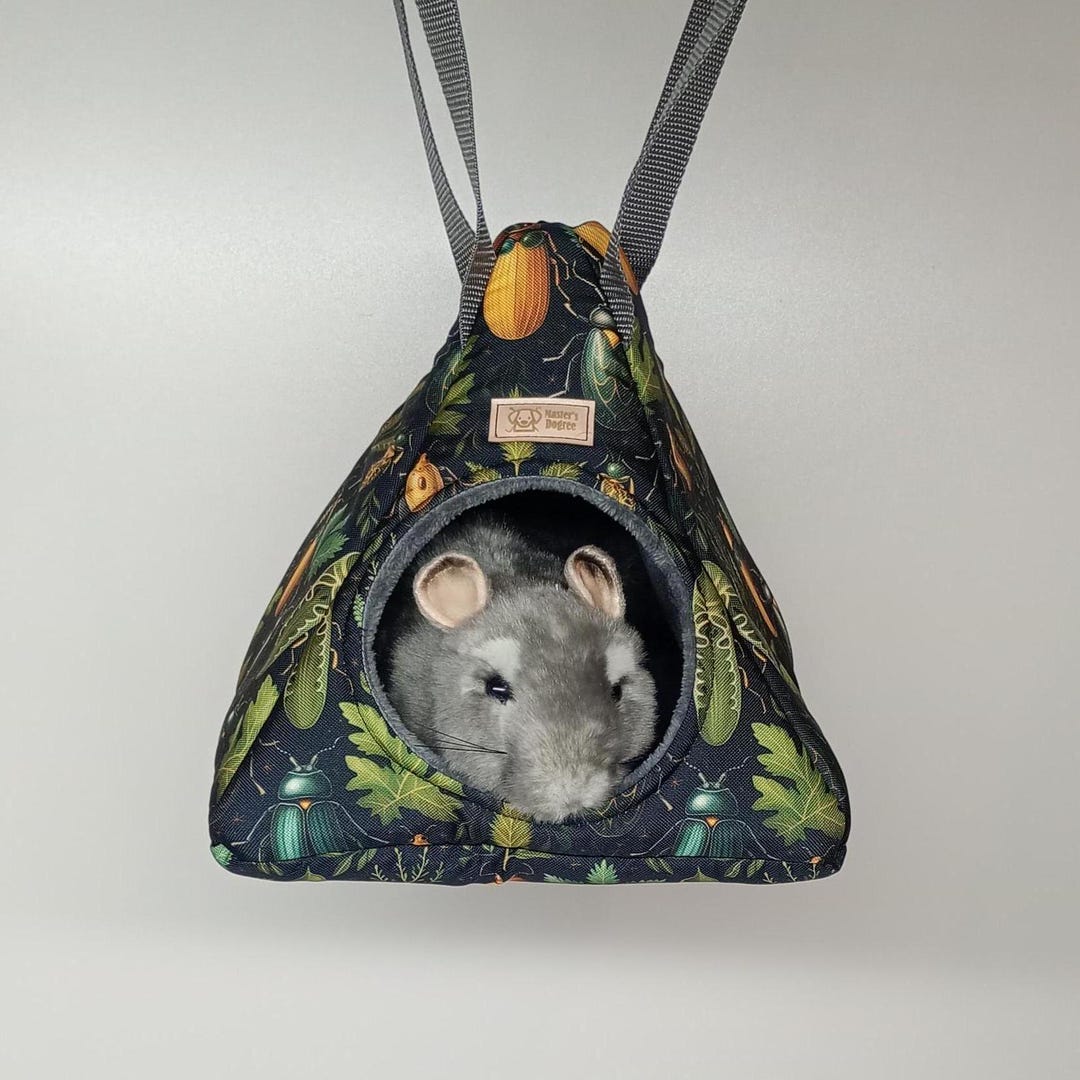 Fleece Pyramid Pet Hideout: Hanging Bed for Rats, Chinchillas, Sugar ...