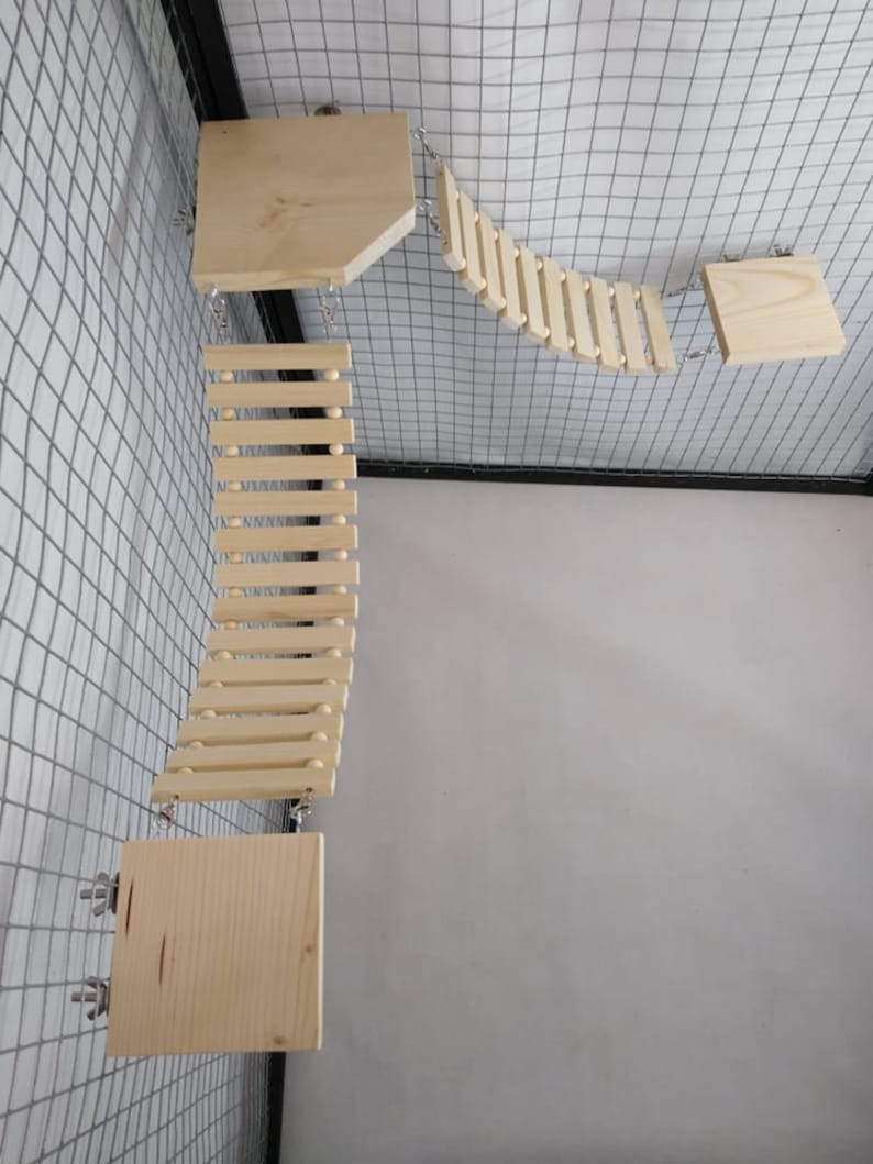 Chinchilla Bridge Rat Cage Accessories Wood Rat Ladder - Etsy