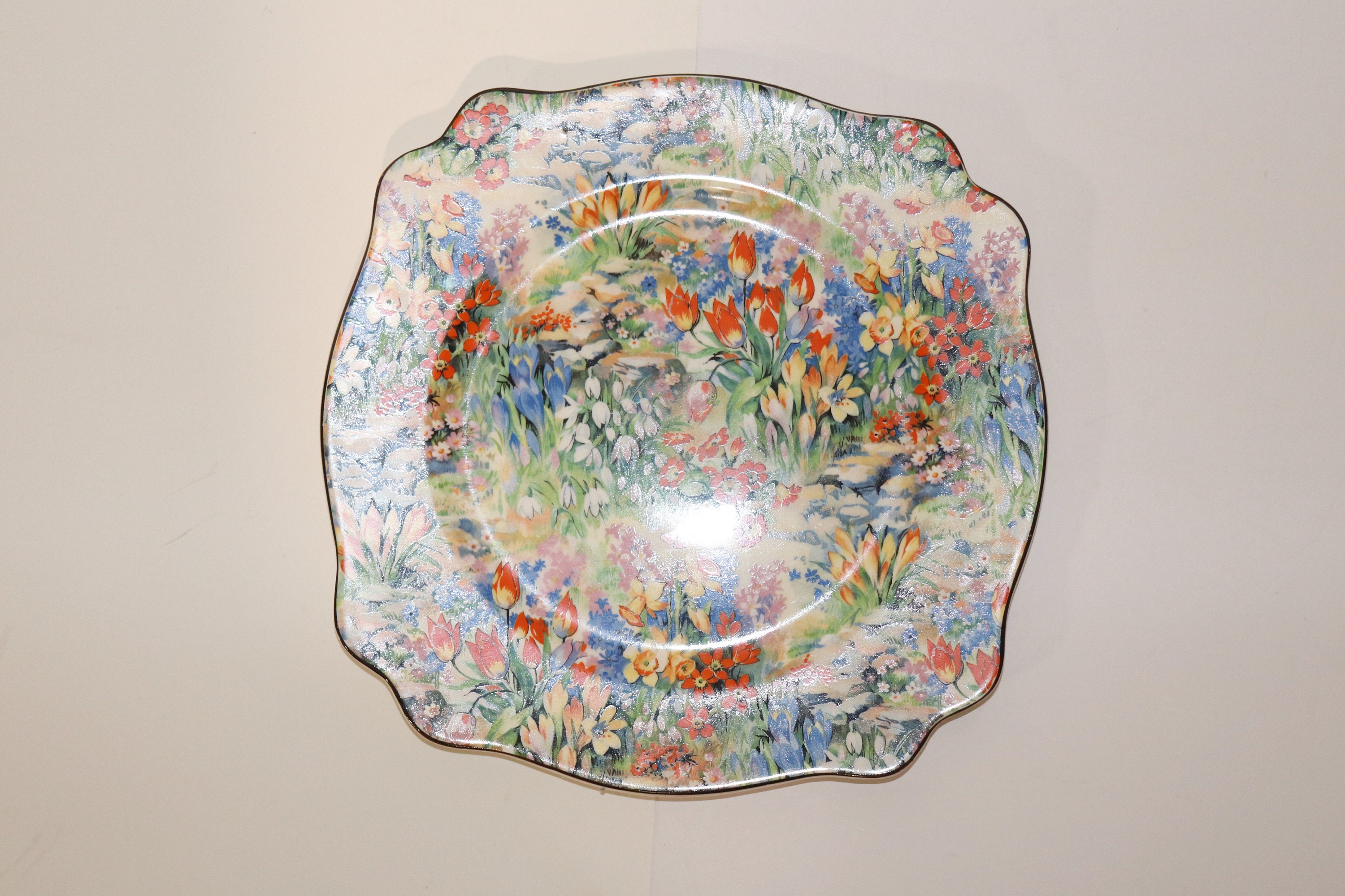 A J Wilkinson Ltd Potterry CHINTZ Art Deco Leda Plate - Etsy