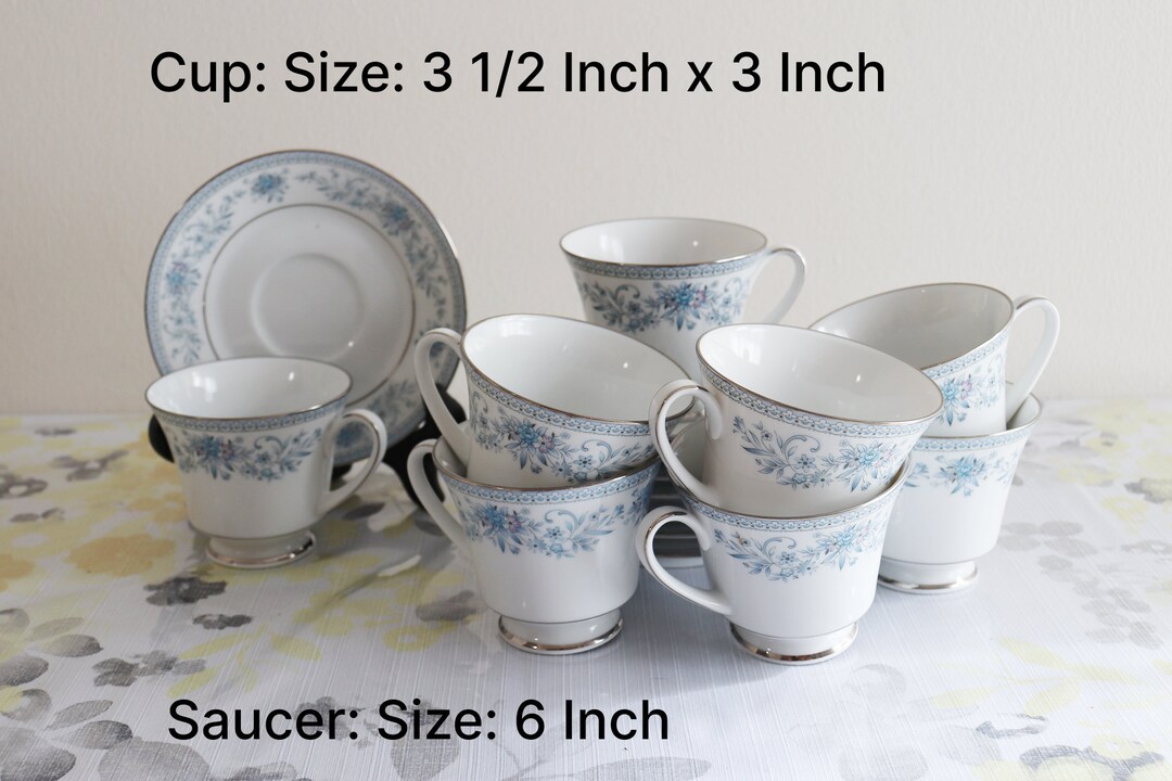 Noritake Blue Hill Teacup and Saucer Set - Etsy