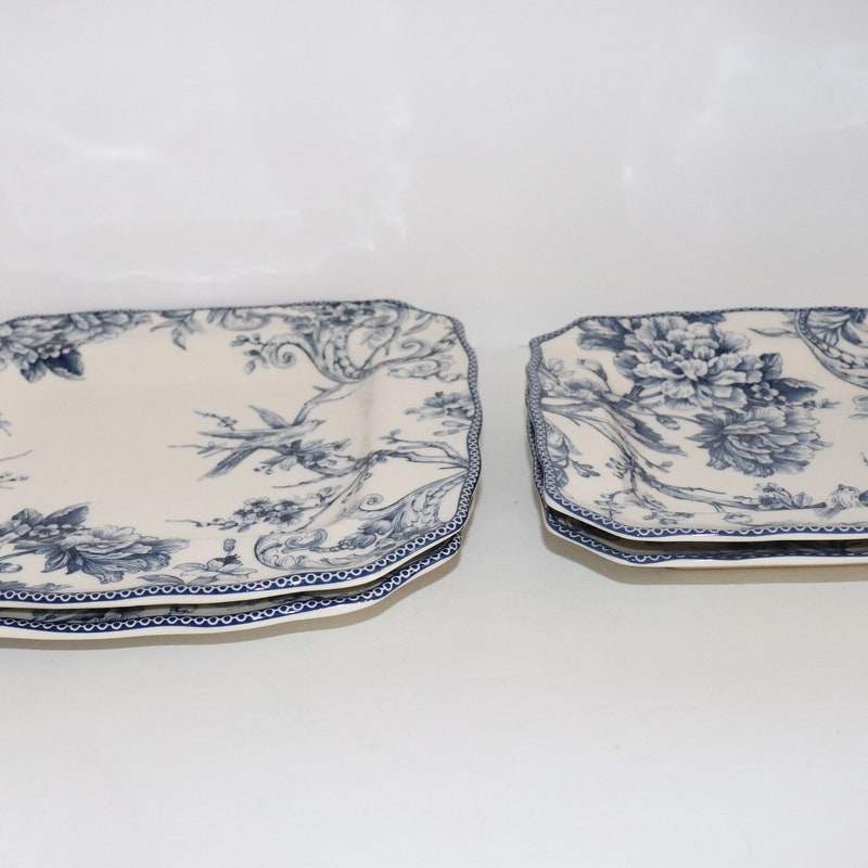 Blue and White Square Plates - Etsy