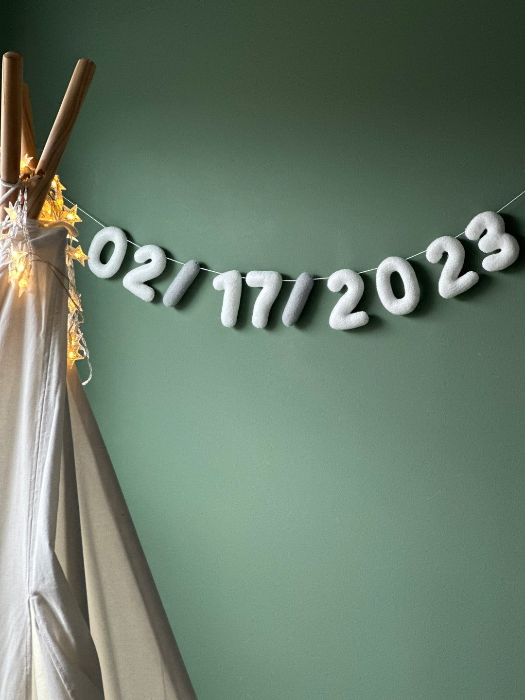 Custom Date Banner, Save the Date Banner, Christening, Newborn Gift ...