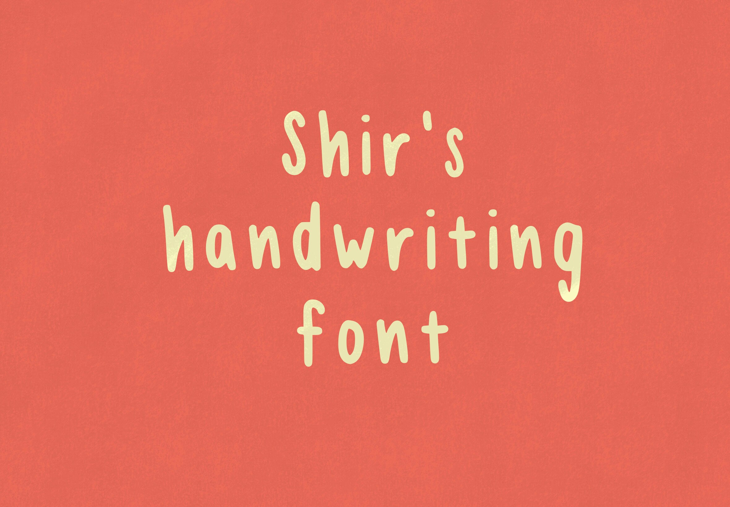 Shir's Handwriting Font - Etsy