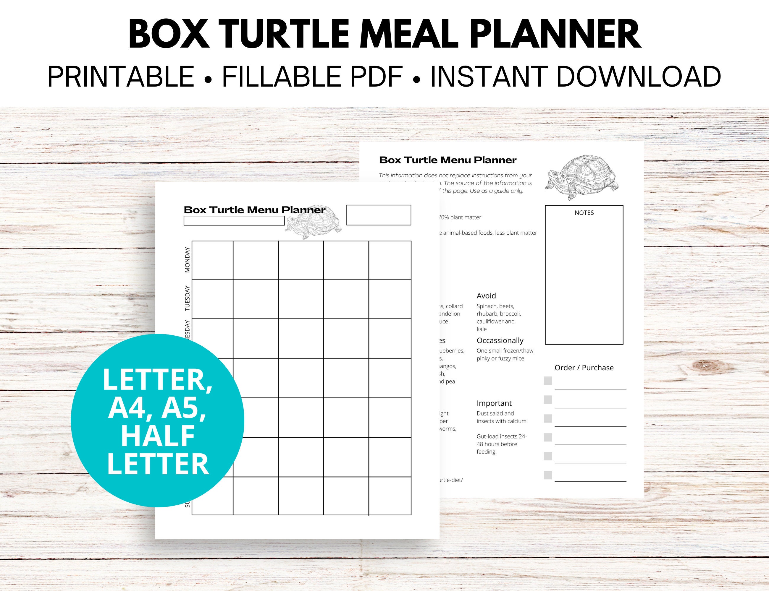 Reptile Care Sheet All Files Bundle Fillable PDF Reptile Life - Etsy