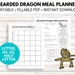 Reptile Chore Chart, Bearded Dragon Care Tracker, Pet Feeding Log ...