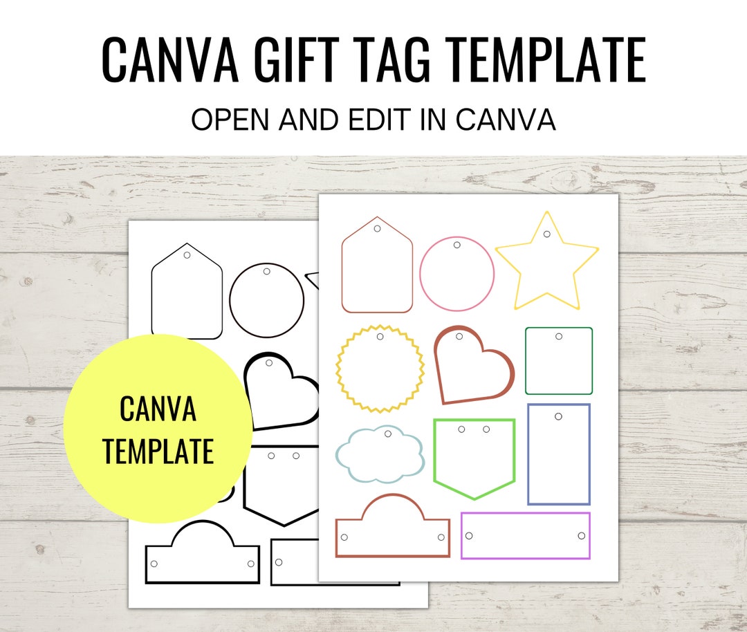 Canva Gift Tag Template, Design Your Own Gift Tags, Editable Gift Tags ...
