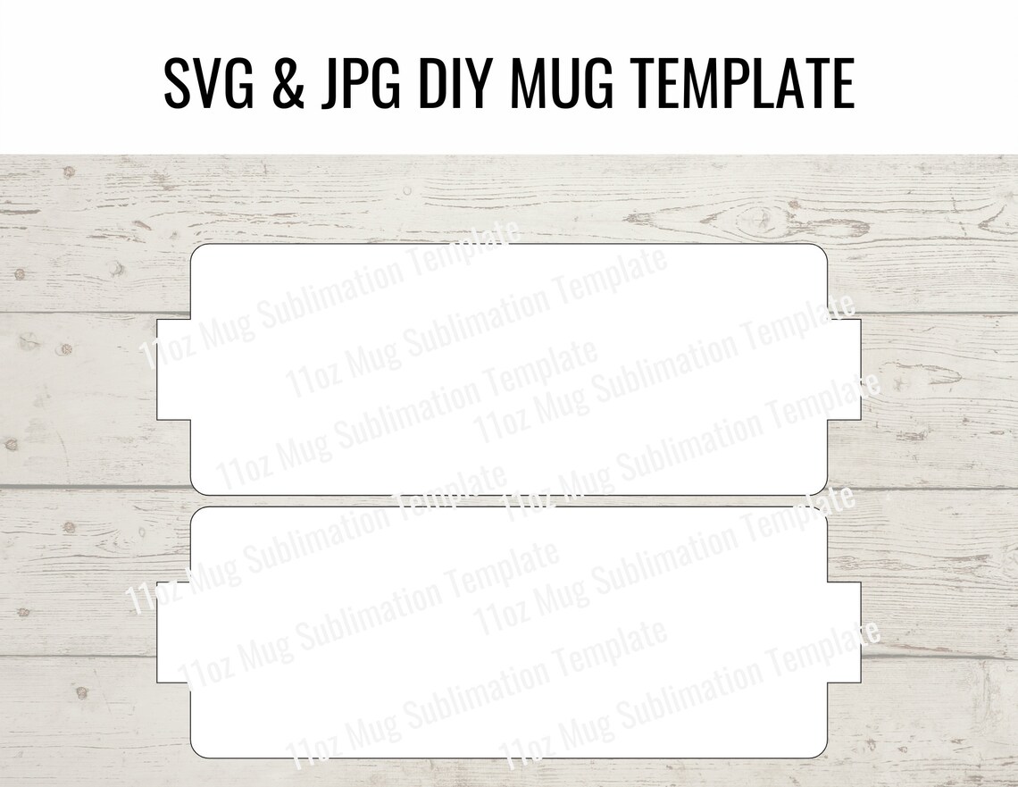 SVG Mug Template, Sublimation Mug Template, Customizable Mug Press ...