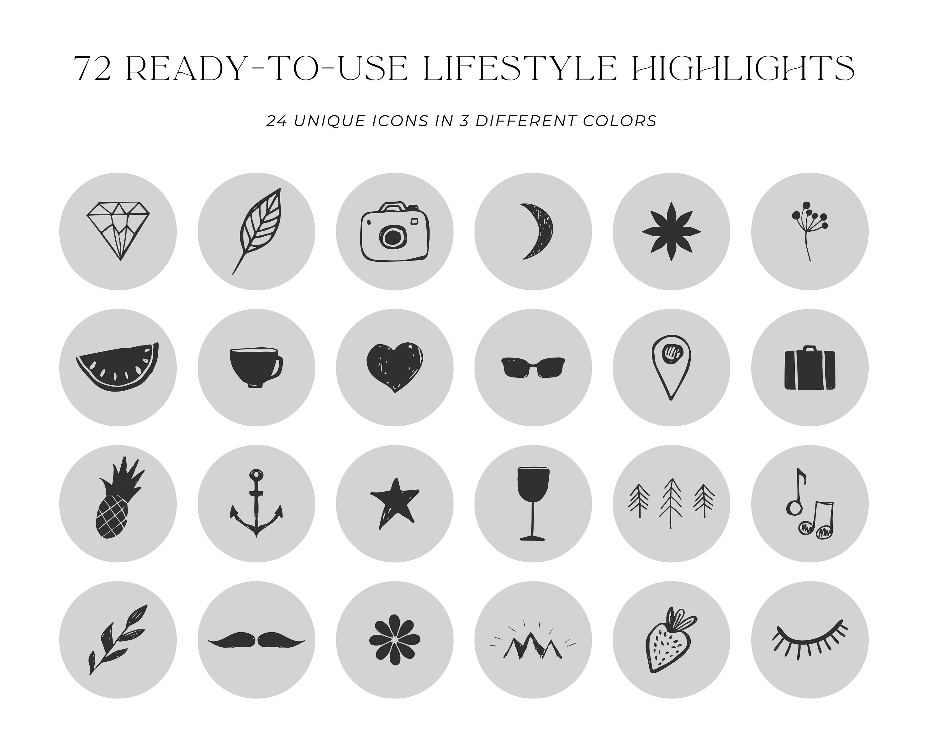 72 Lifestyle Instagram Highlight Icons Social Media Icons Instagram ...