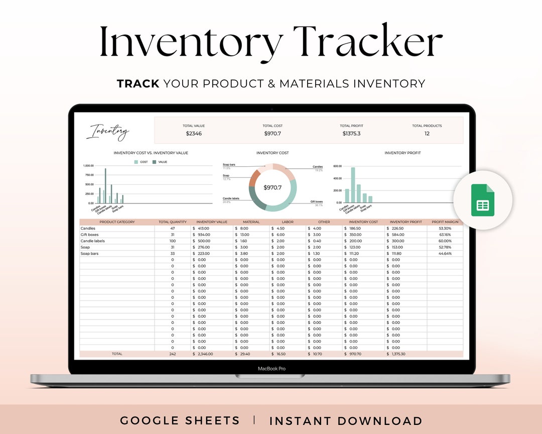 Inventory Tracker Spreadsheet Inventory Management Inventory Sheet ...