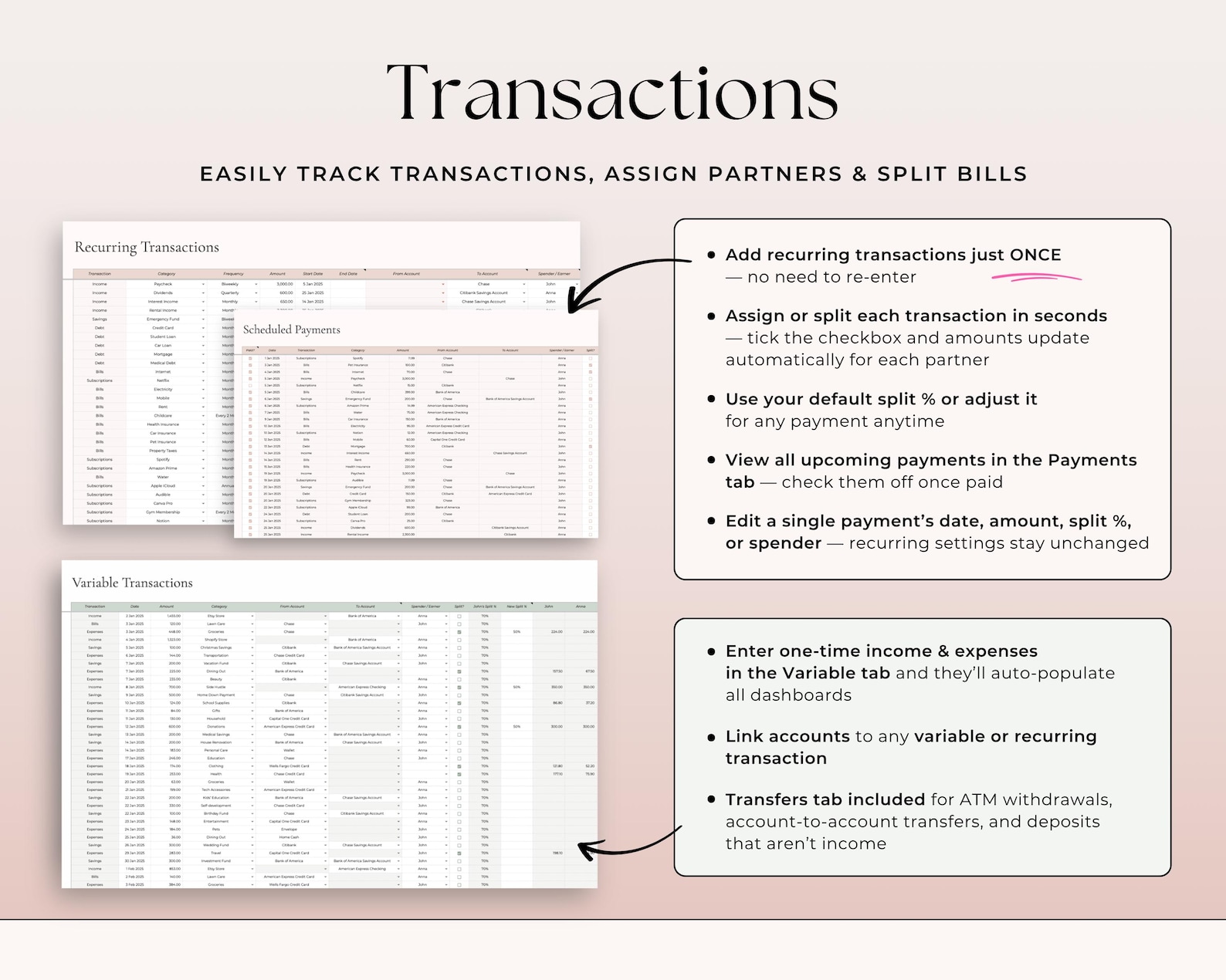 Couples Budget Planner Monthly Family Budget Template Google Sheets ...
