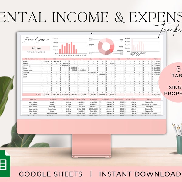 Airbnb Simple Income and Expense Spreadsheet - Etsy