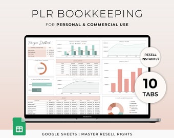 PLR Bookkeeping Spreadsheet for Google Sheets Master Resell Rights ...
