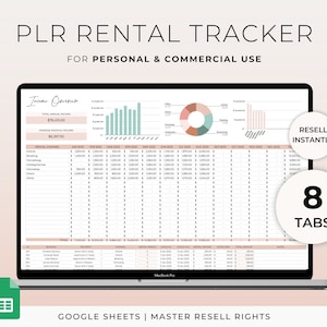 PLR Multi-property Rental Tracker Commercial Use Master Resell Rights ...