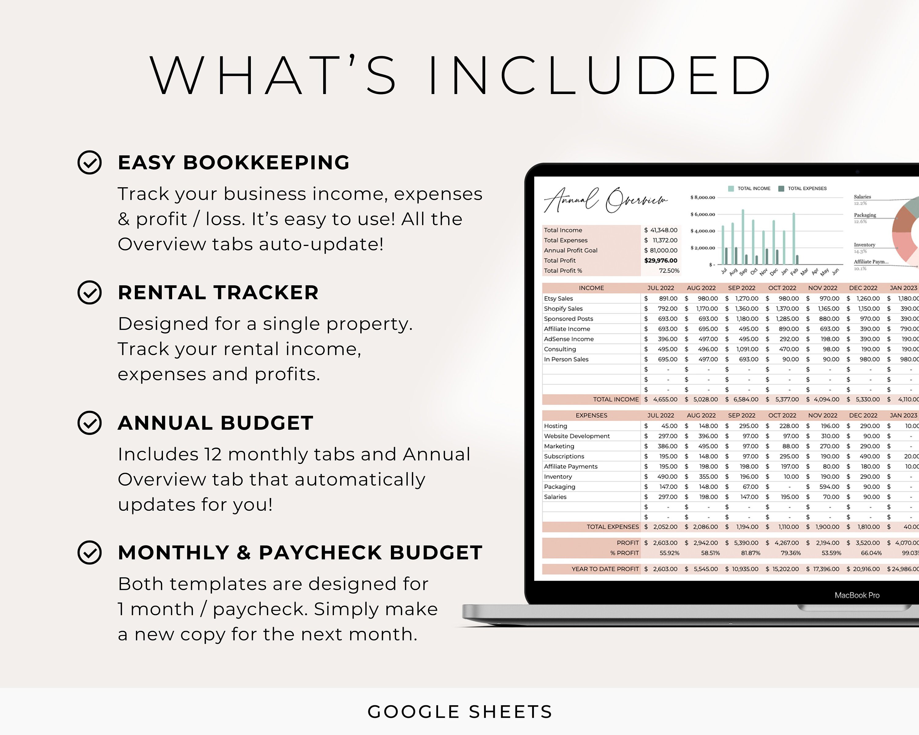PLR Spreadsheets Bundle for Google Sheets Master Resell Rights ...