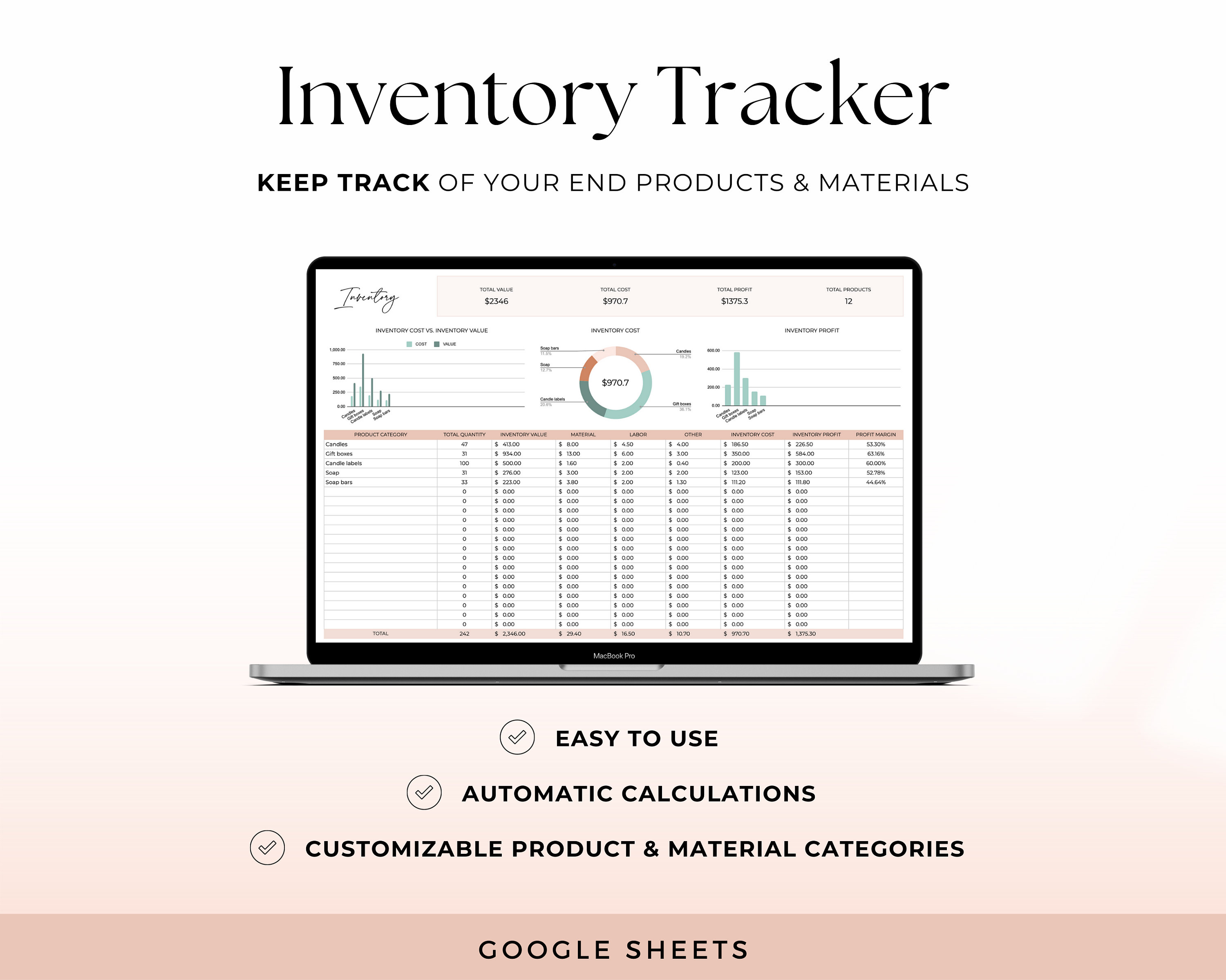 Inventory Tracker Spreadsheet Inventory Management Inventory Sheet ...