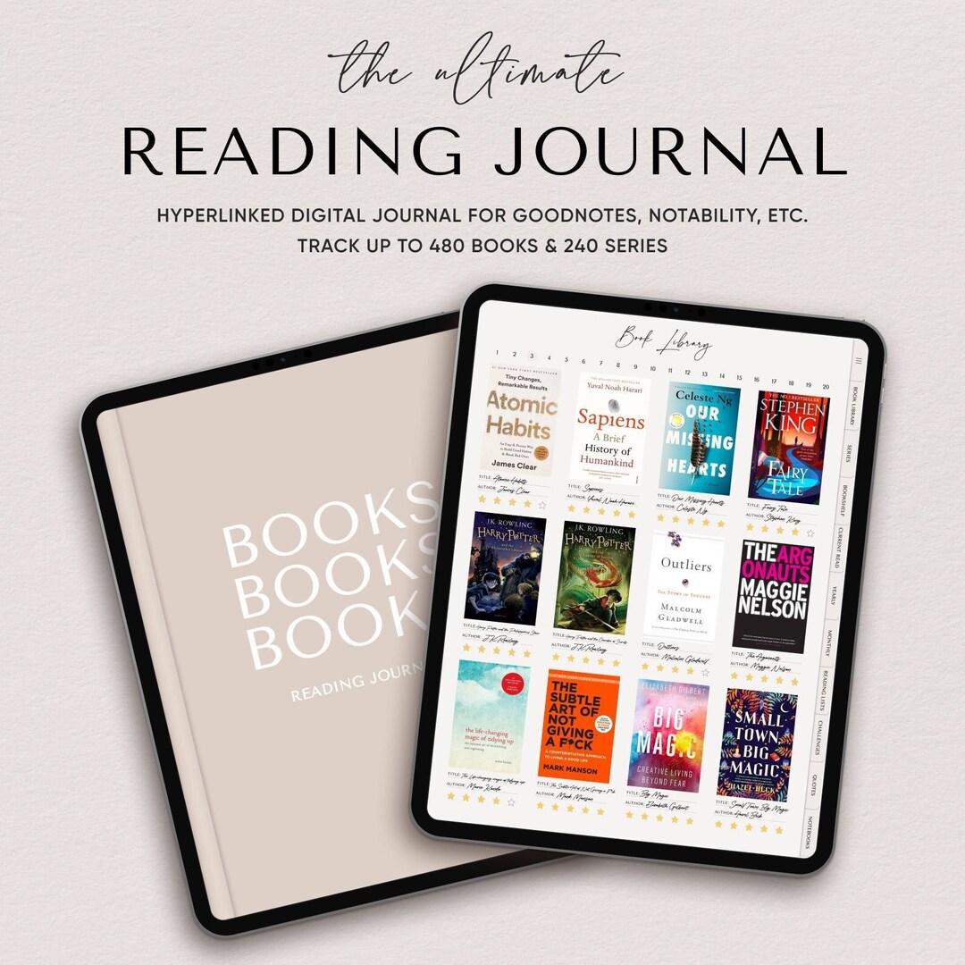 Digital Reading Journal, Book Tracker, Reading Planner, Reading Tracker ...