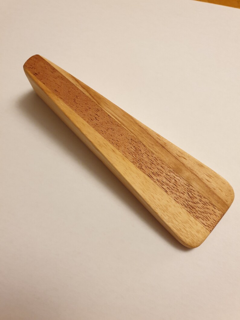 Solid Oak and Mahogany Wooden Door Stop Wedge Stopper 100% Handmade in ...