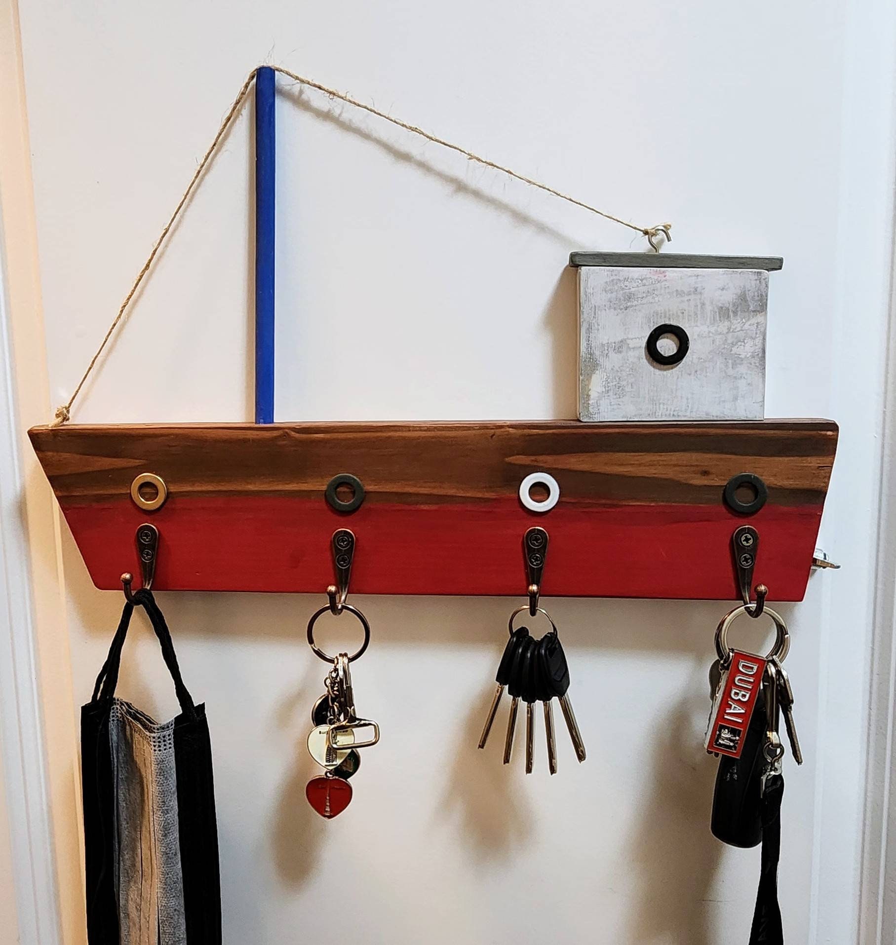 Fishing Boat Key Holder Key Hooks Key Organization Key - Etsy UK