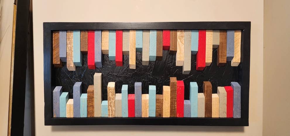 Rustic 3D Pallet Reclaimed Wood Slat Wall Art, All Art, Modern Wood Art ...