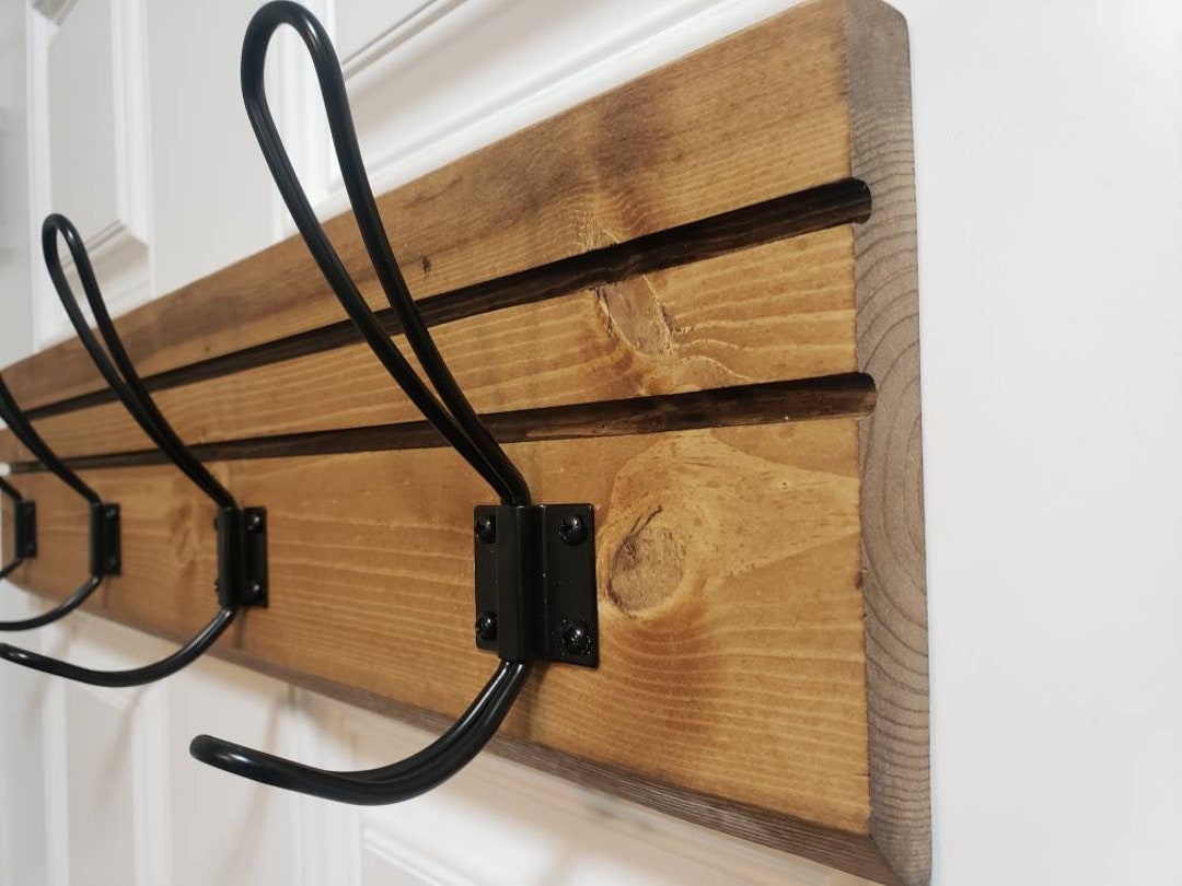 Modern Coat Rack Wall Mount, Entryway Organizer, Catch-all Wall Hook ...