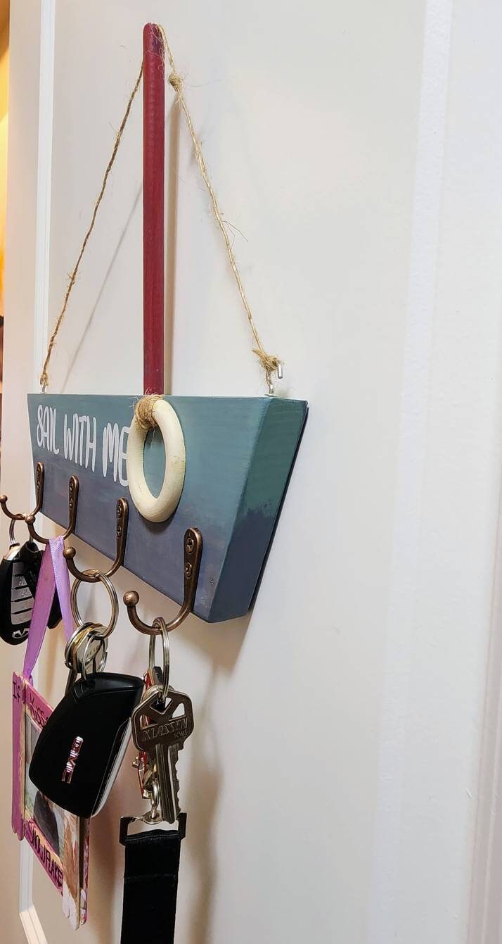 Sail With Me Boat Key Holder Key Hooks Key Organization Key - Etsy