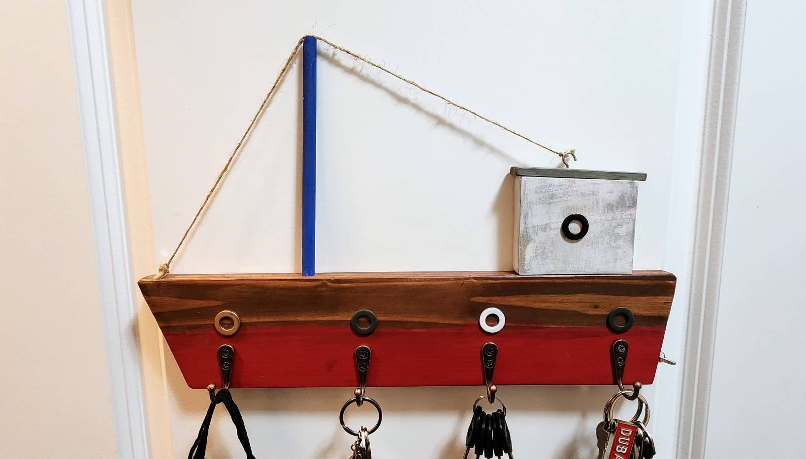 Fishing Boat Key Holder Key Hooks Key Organization Key - Etsy UK