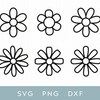 Daisy Black and White Svg Bundle, Daisy Png, Instant Digital Download ...